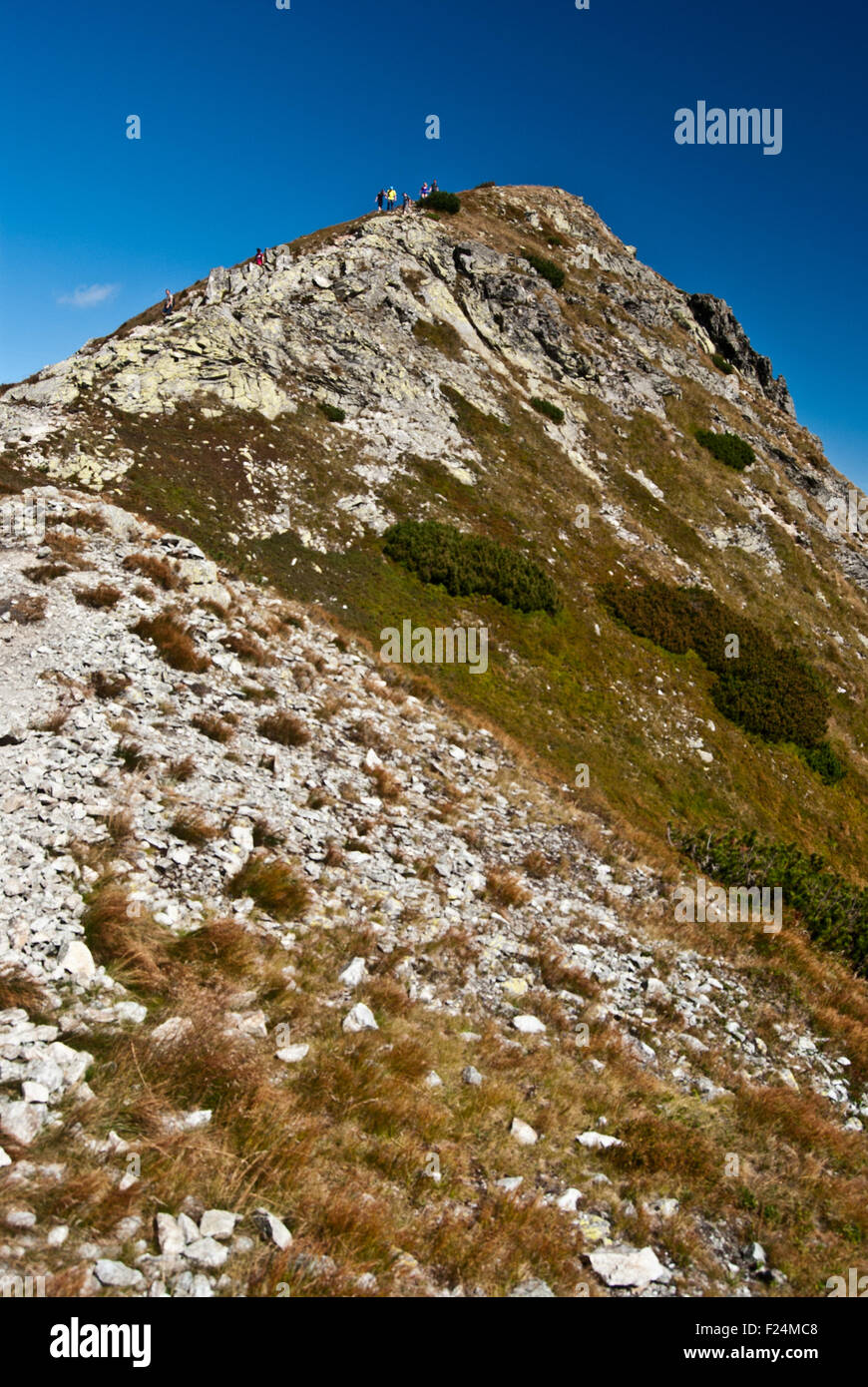 Brestova peak in part of Tatry mountains called Rohace with clear sky ...