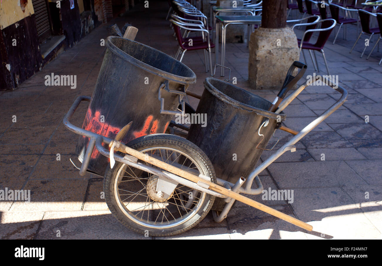 Photo of Garbage cans, Spain Stock Photo - Alamy