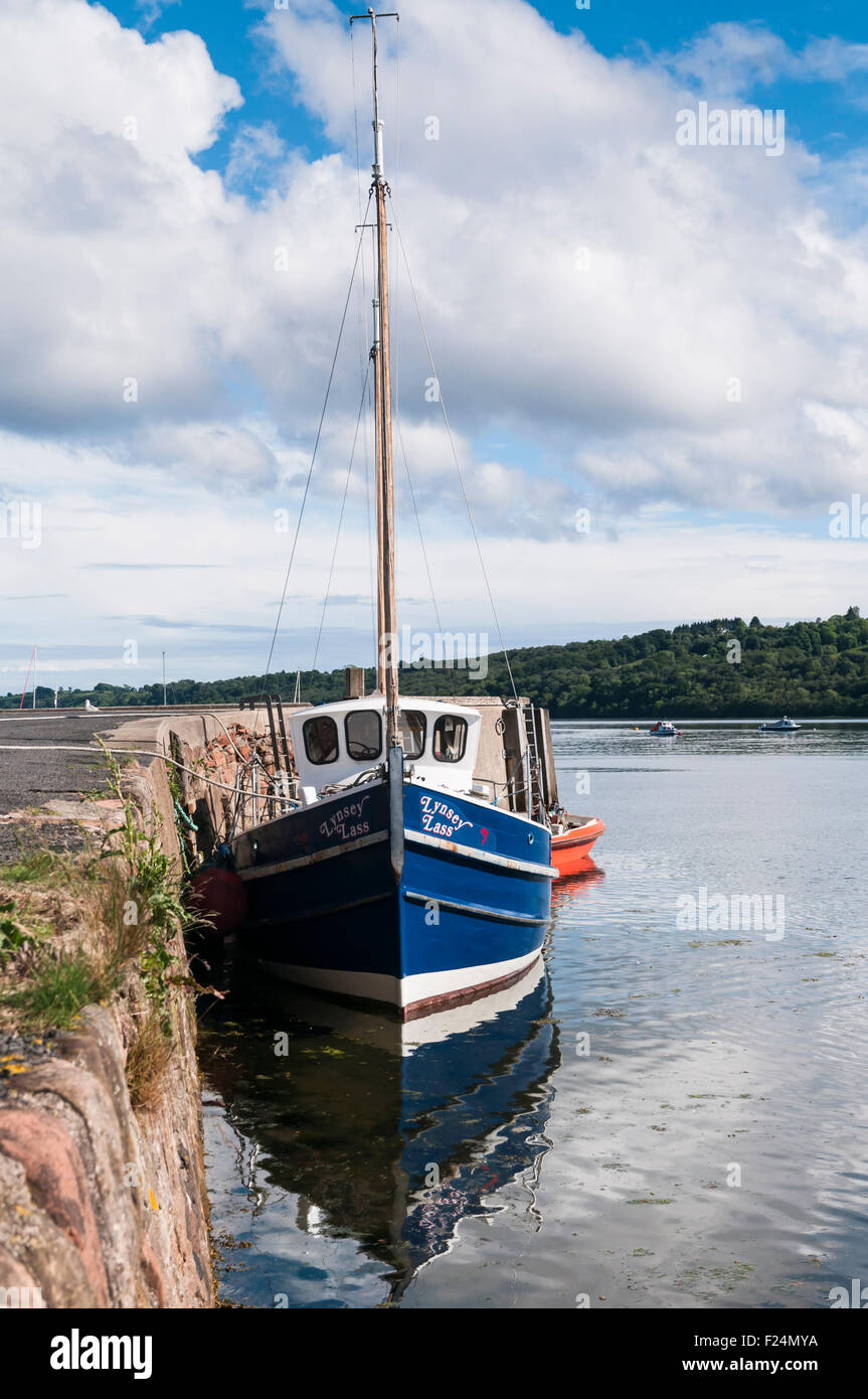 A portrait photograph of the Lynsey Lass, a fishing boat alongside the ...