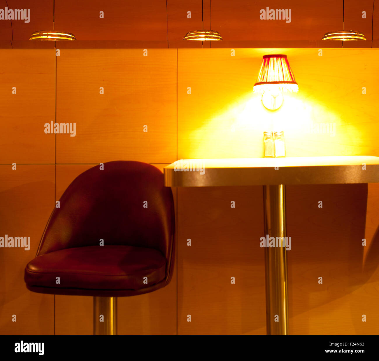 Empty Table in the bar Stock Photo - Alamy