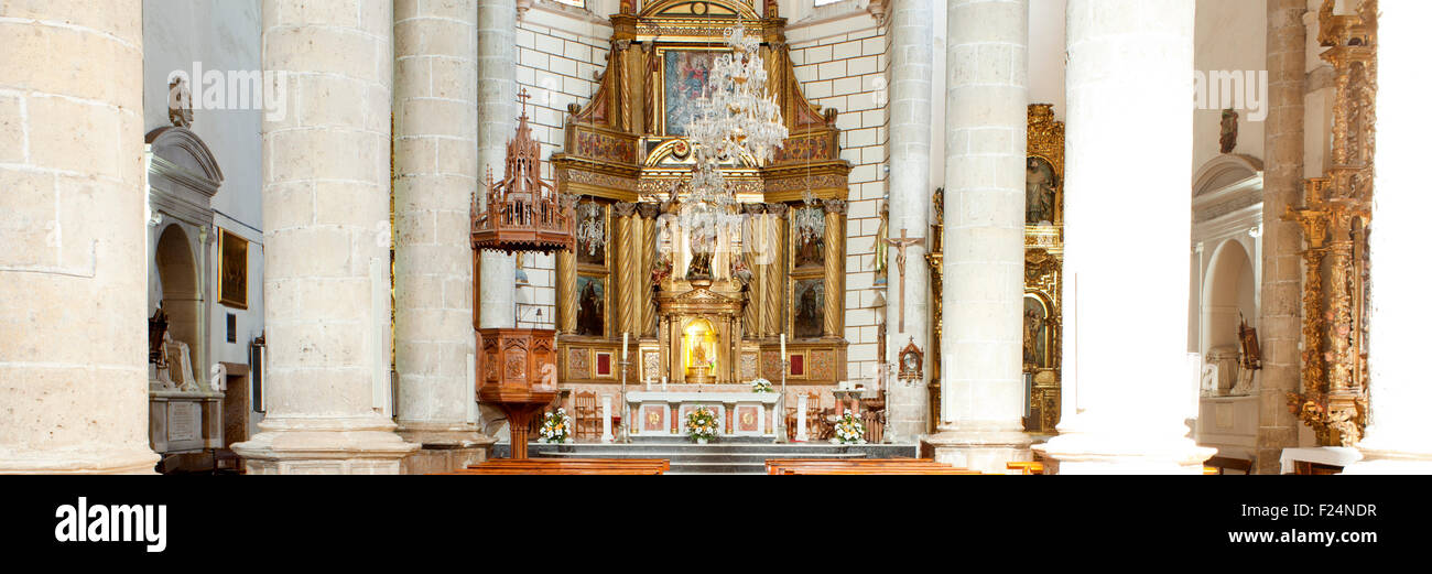 Interior of a church, Spain Stock Photo - Alamy