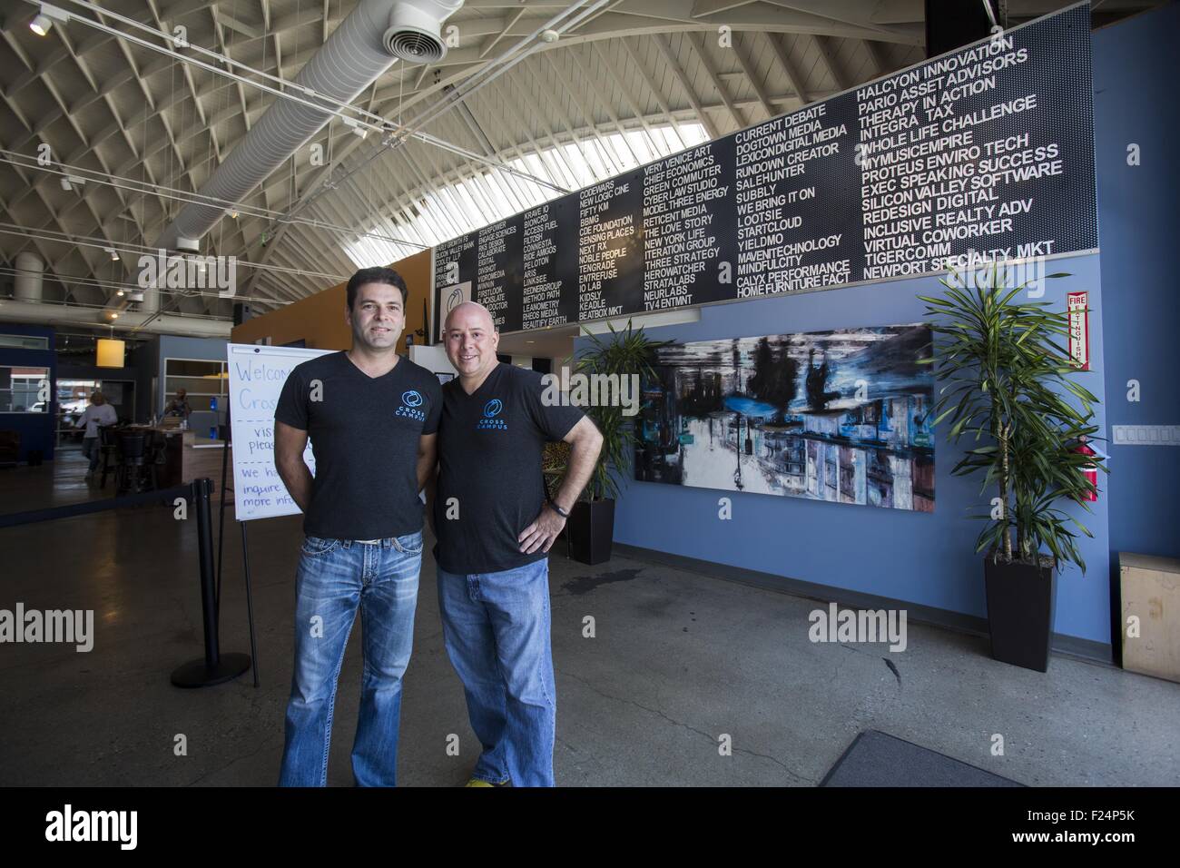 Los Angeles, California, USA. 11th Aug, 2015. Dan Dato, right, and ...