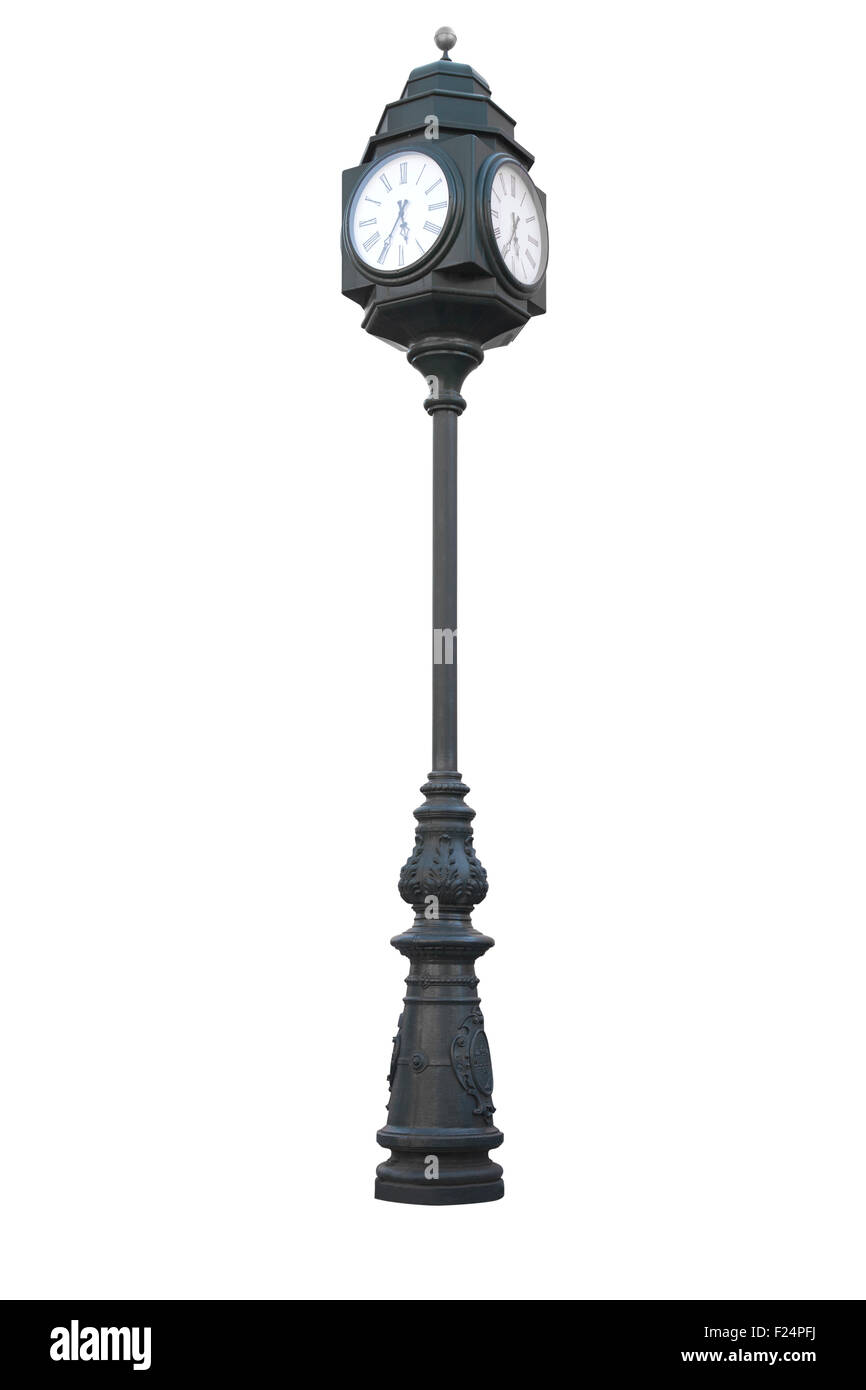 Round street clock hi-res stock photography and images - Alamy