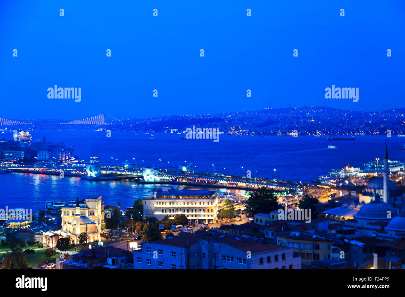 Istanbul at night Stock Photo - Alamy