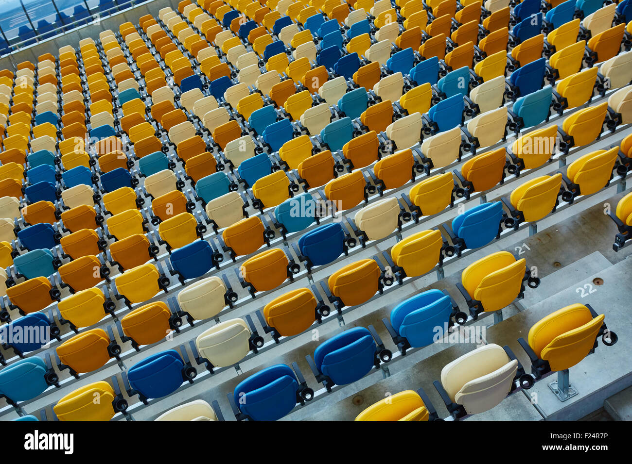 blue chair on sport stadium Stock Photo - Alamy