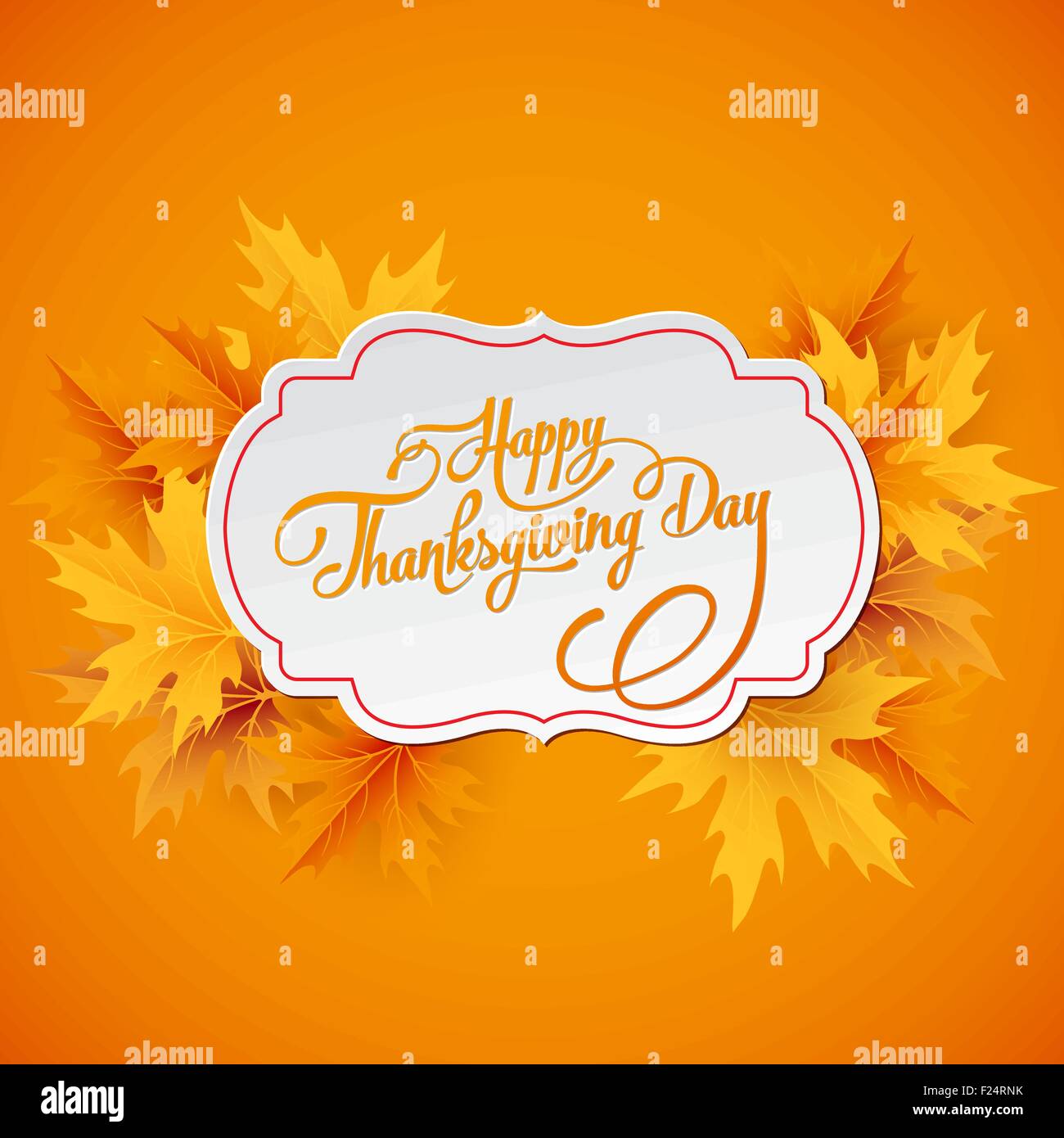 Thanksgiving greeting card autumn leaves Stock Vector Images - Alamy