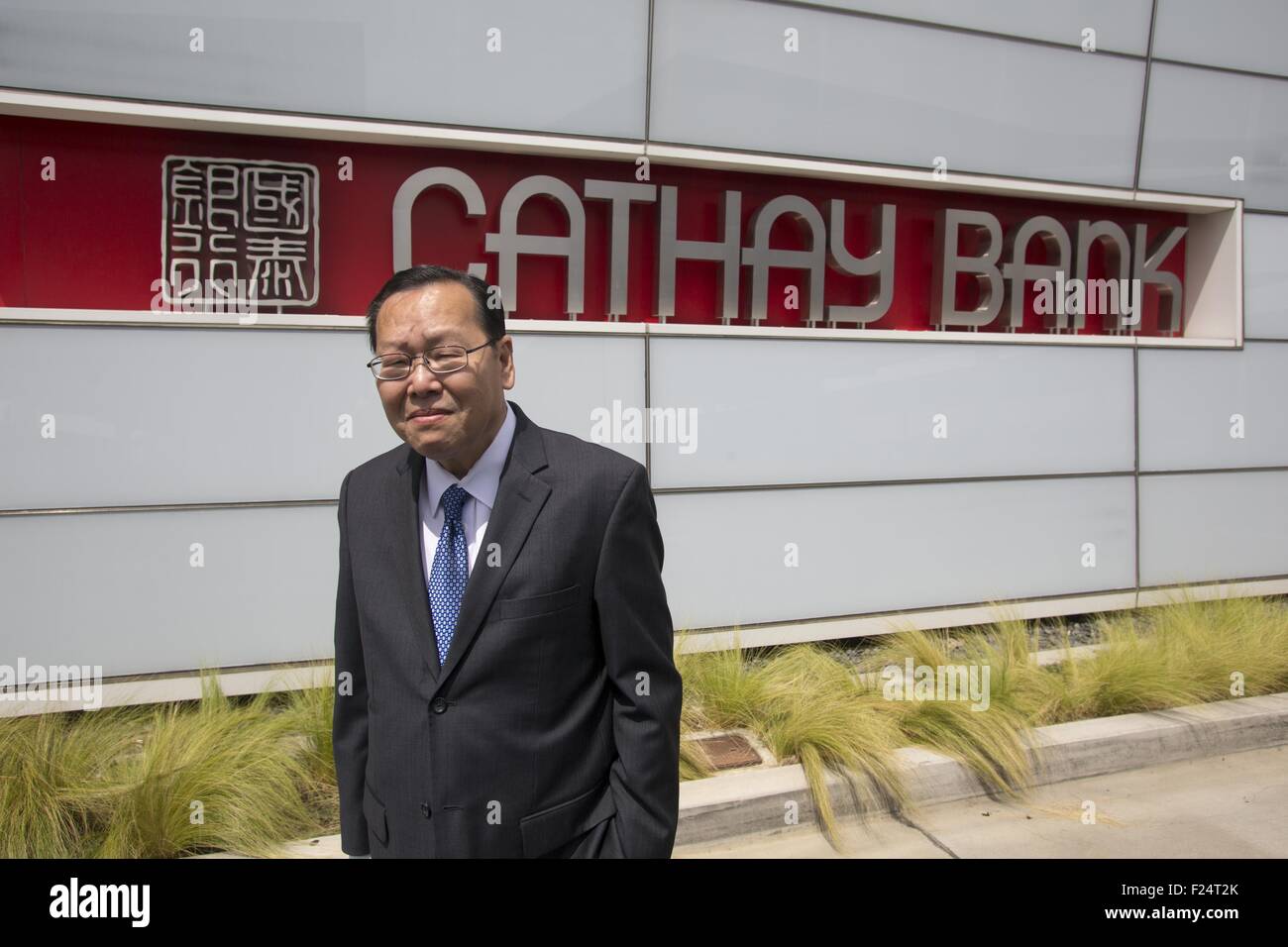 Los Angeles, California, USA. 25th Aug, 2015. Heng Chen, CFO, Cathay ...