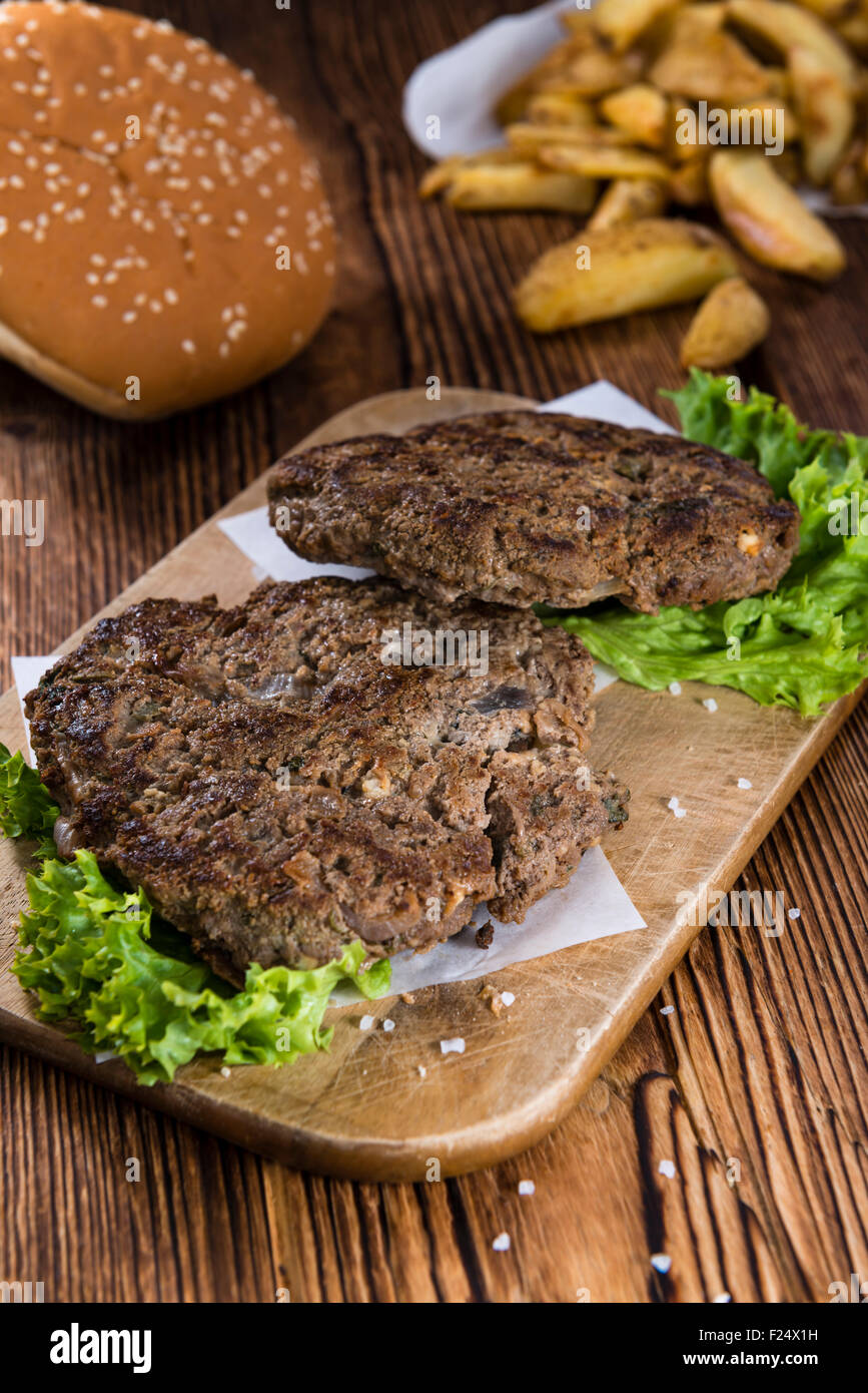 Close up burger beef patty hi-res stock photography and images - Alamy