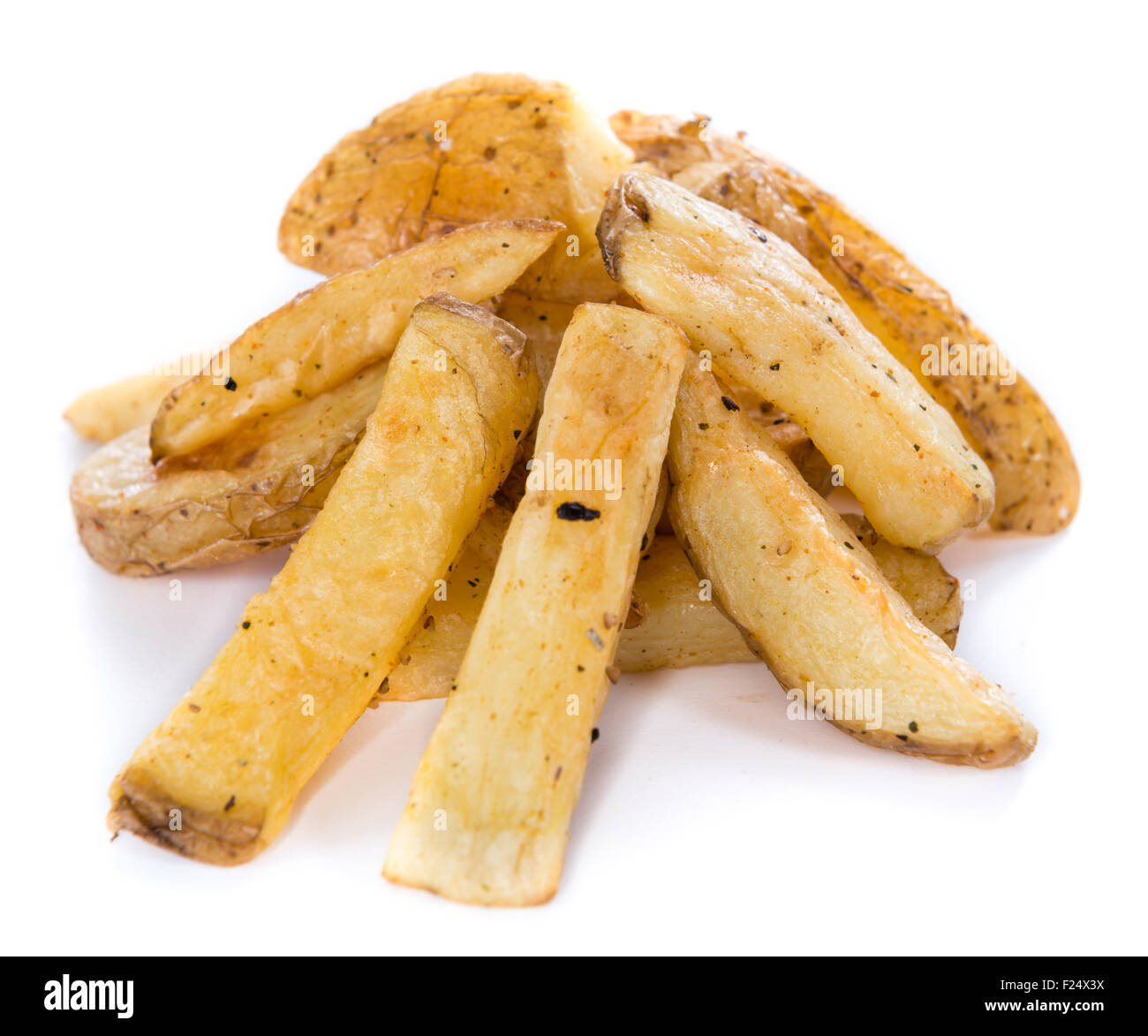 Portion of homemade French Fries isolated on white background Stock ...