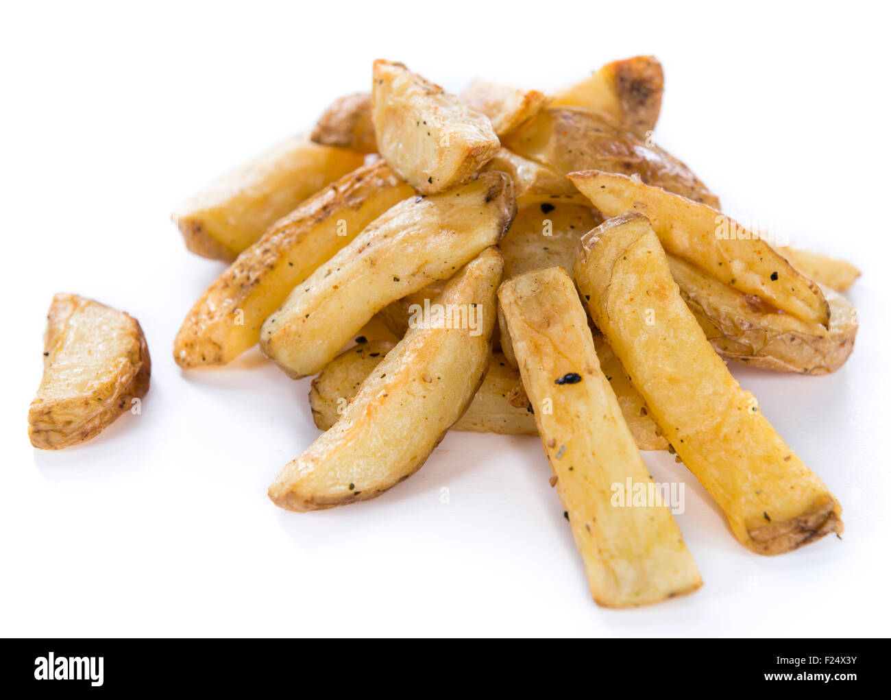 Portion of homemade French Fries isolated on white background Stock ...
