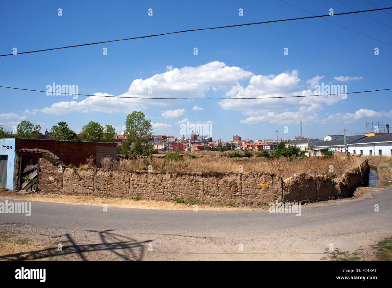 Way of St. James, Road to Astorga Stock Photo - Alamy