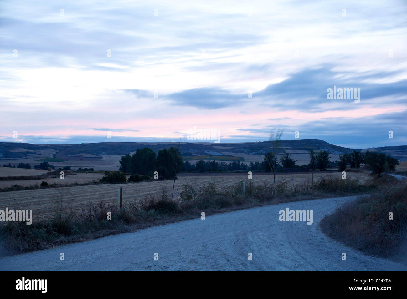 Road in the countryside, way of St. James - Spain Stock Photo - Alamy