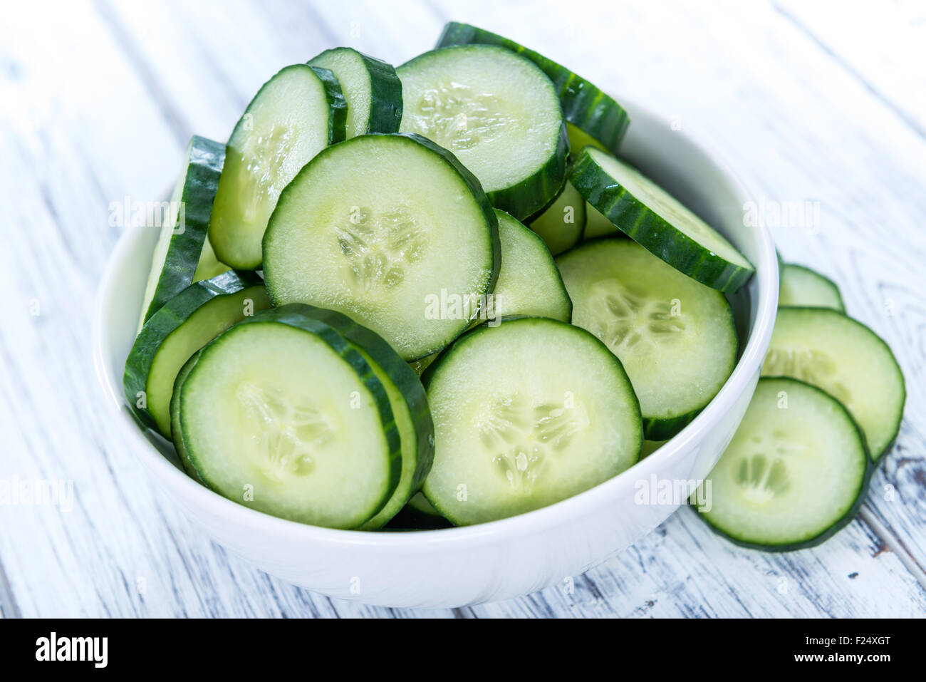 Portion of fresh and healthy Cucumbers (close-up shot Stock Photo - Alamy