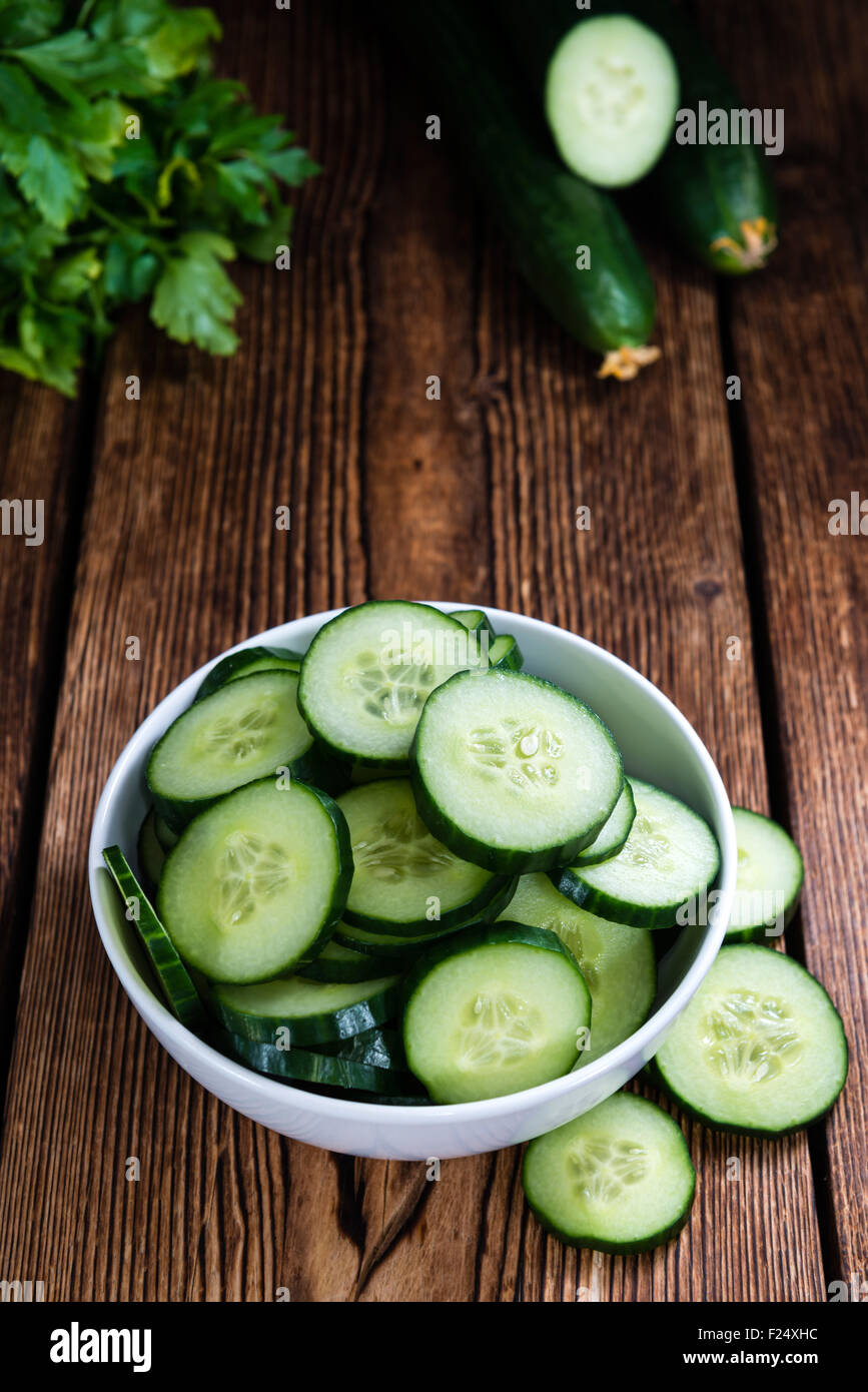 Portion of fresh and healthy Cucumbers (close-up shot Stock Photo - Alamy