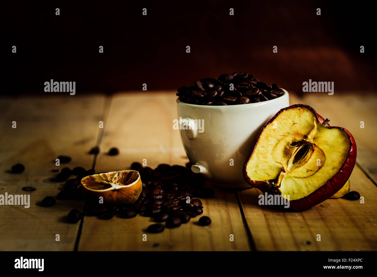 Rot and withered Fruits,On wooden plate Stock Photo - Alamy