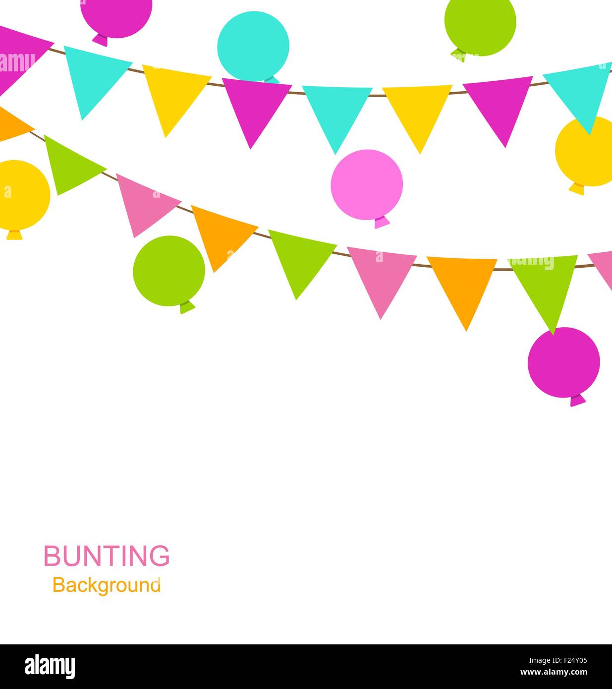 Buntings Flags Pennants and Balloons Stock Vector Image & Art - Alamy