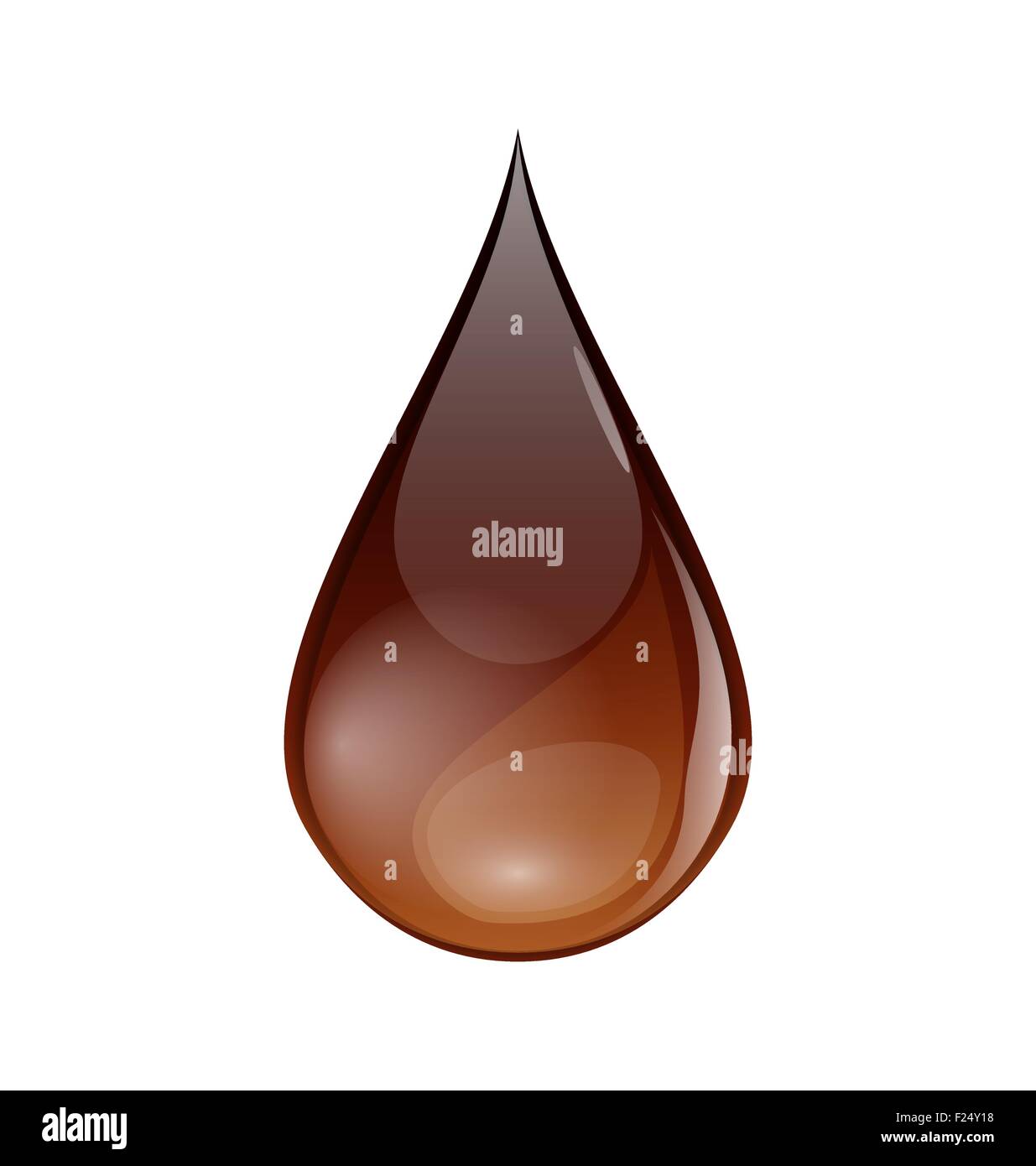 Chocolate or coffee droplet isolated on white background Stock Vector ...