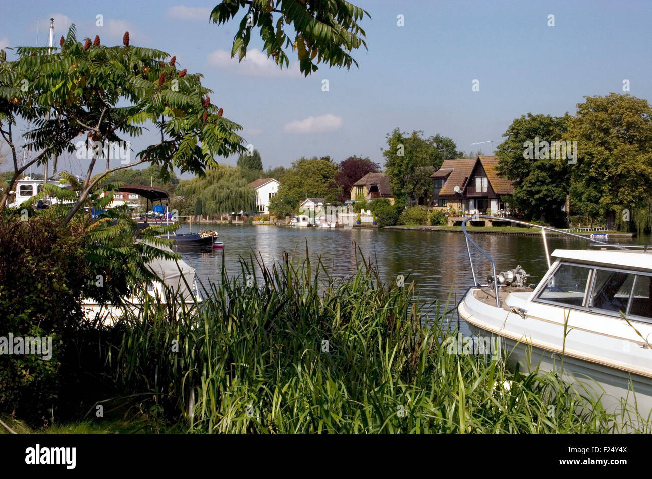 the River Thames at Runnymede, Old Windsor, Surrey, England Stock Photo ...