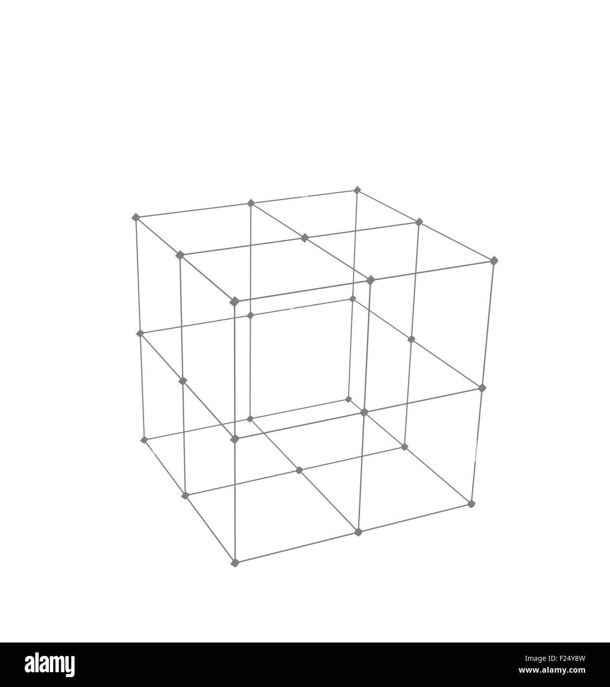 Cube Made is Mesh Polygonal Element Stock Vector Image & Art - Alamy