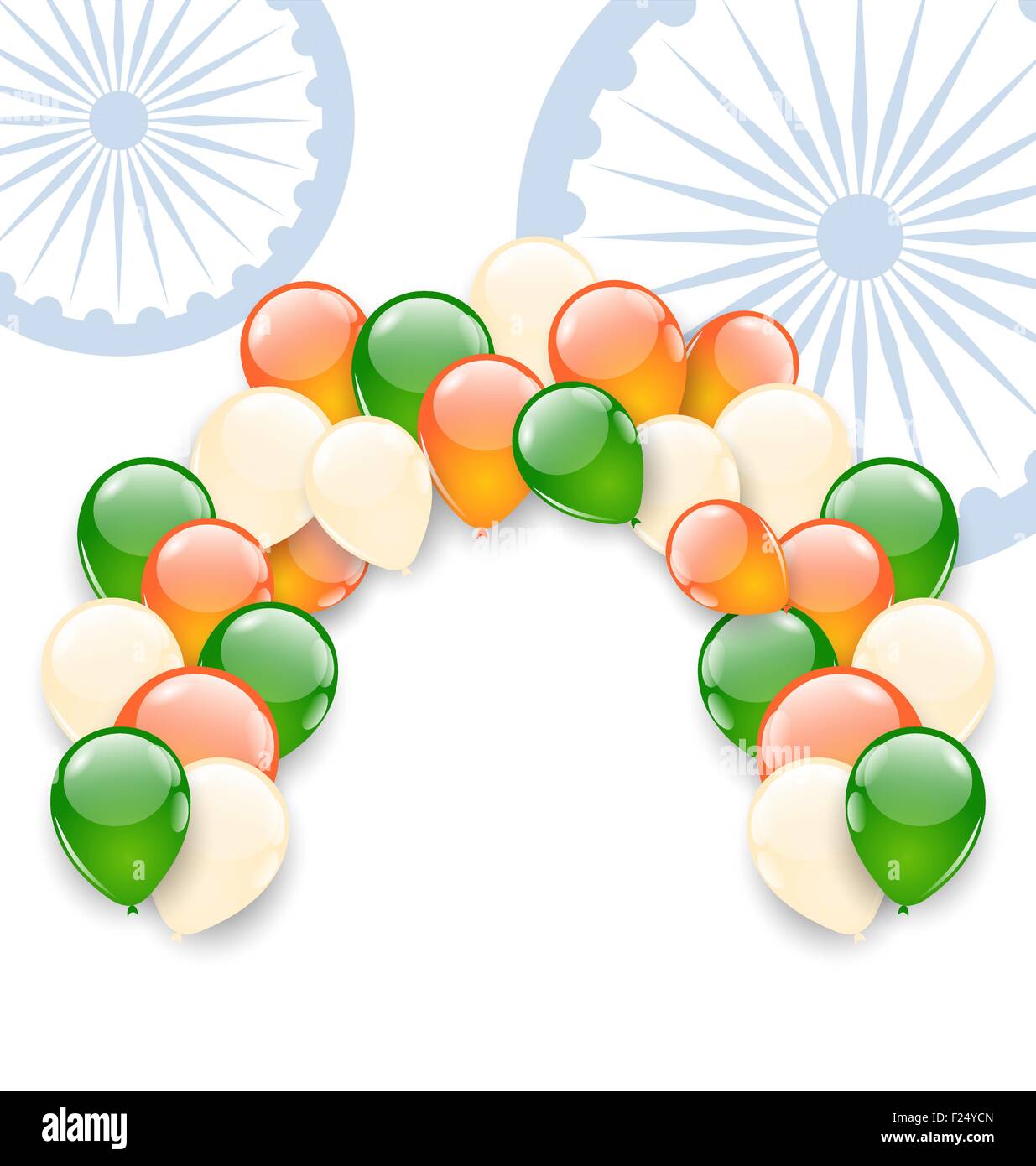 Balloons in National Tricolor of Indian Flag Stock Vector Image & Art ...