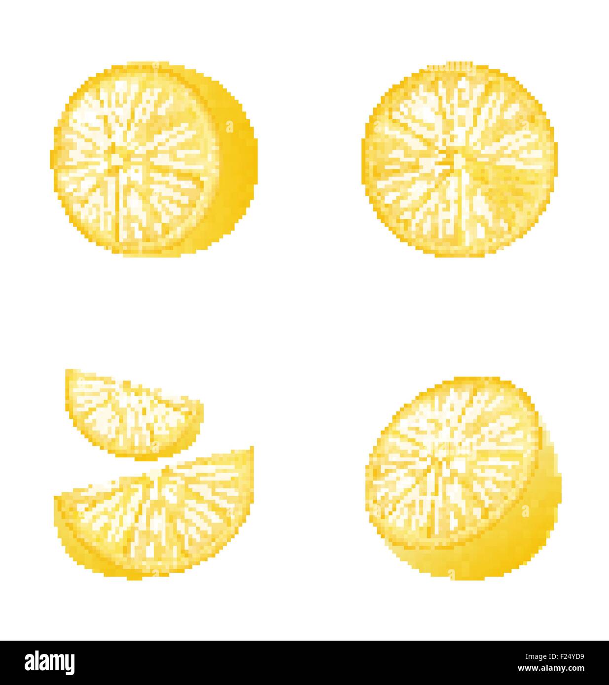 Set of Fruit Lemons Isolated Stock Vector Image & Art - Alamy