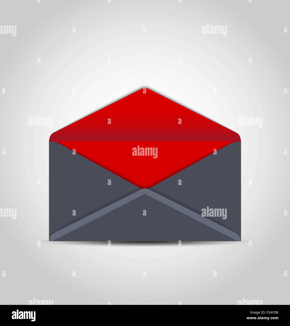 Open envelope on grey background Stock Vector Image & Art - Alamy