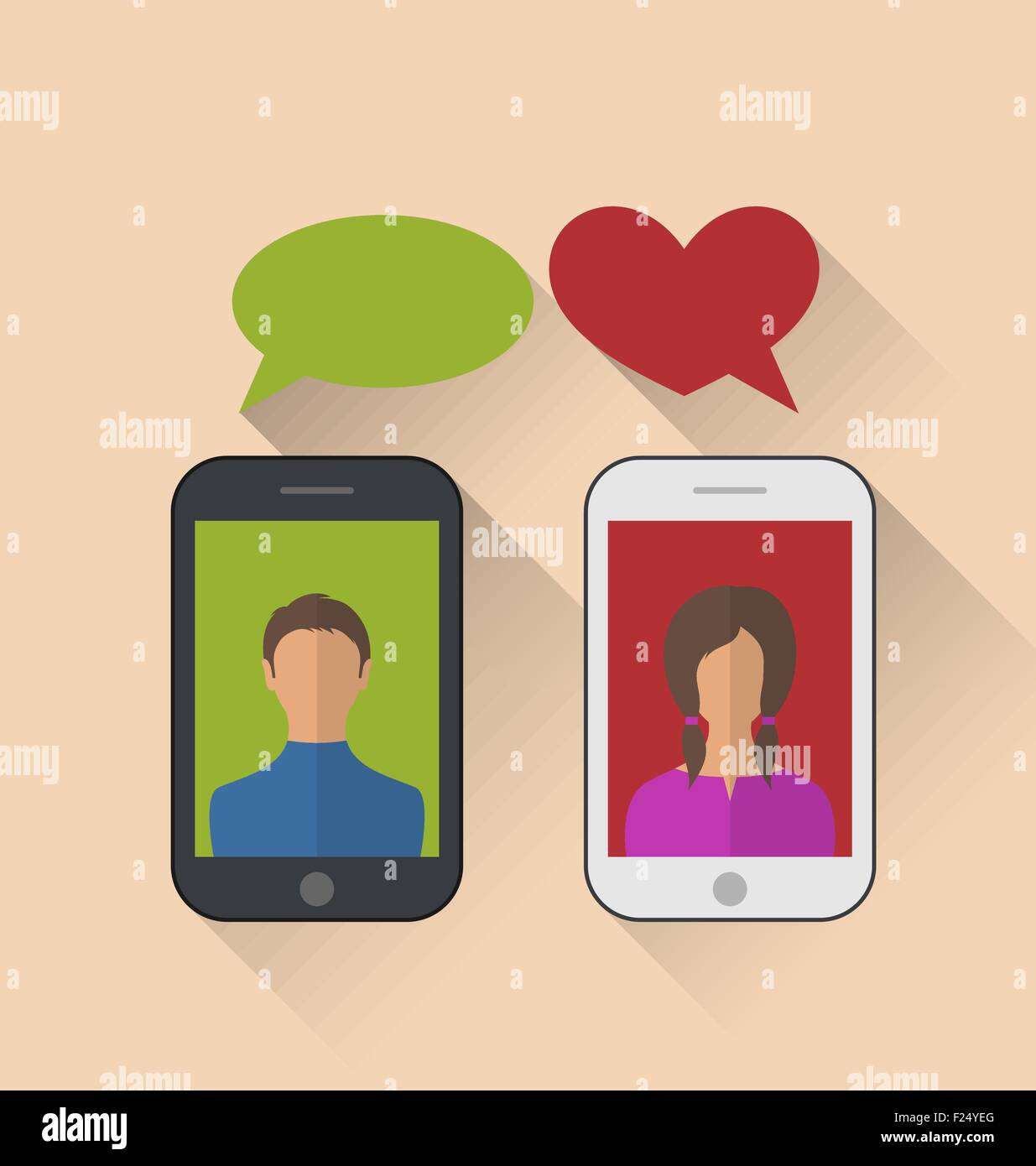 Phones communicating Stock Vector Images - Alamy