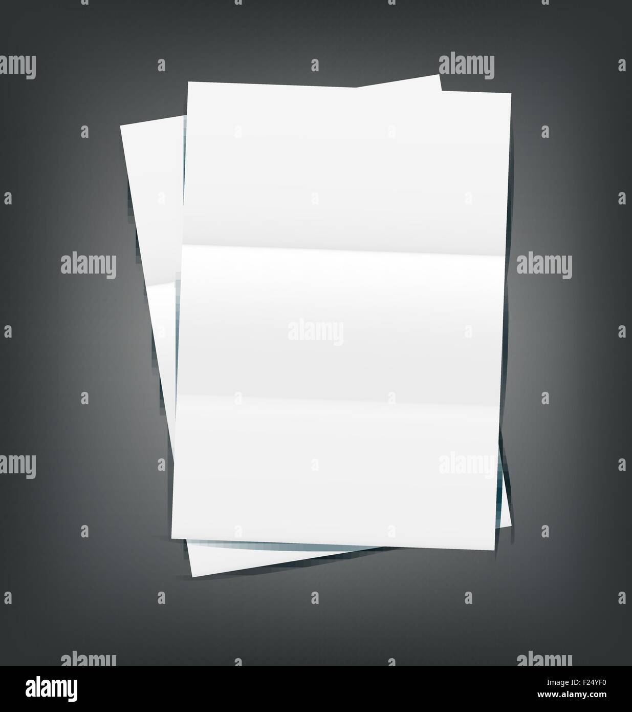 Illustration Two Empty Paper Sheet Stock Vector Image & Art - Alamy