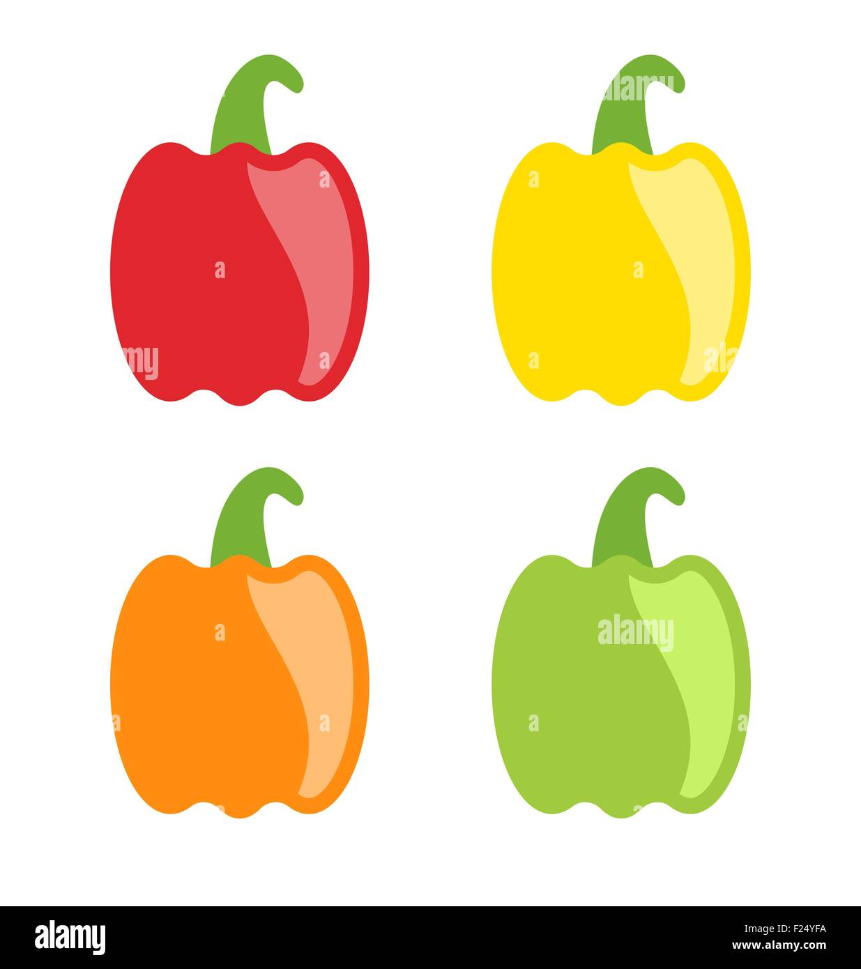Yellow red paprika bell Stock Vector Images - Alamy