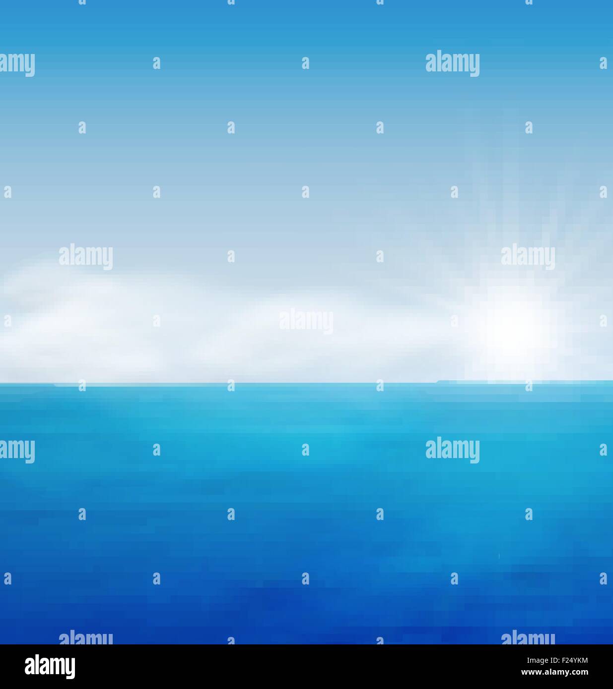 Beach blue ocean Stock Vector Images - Alamy