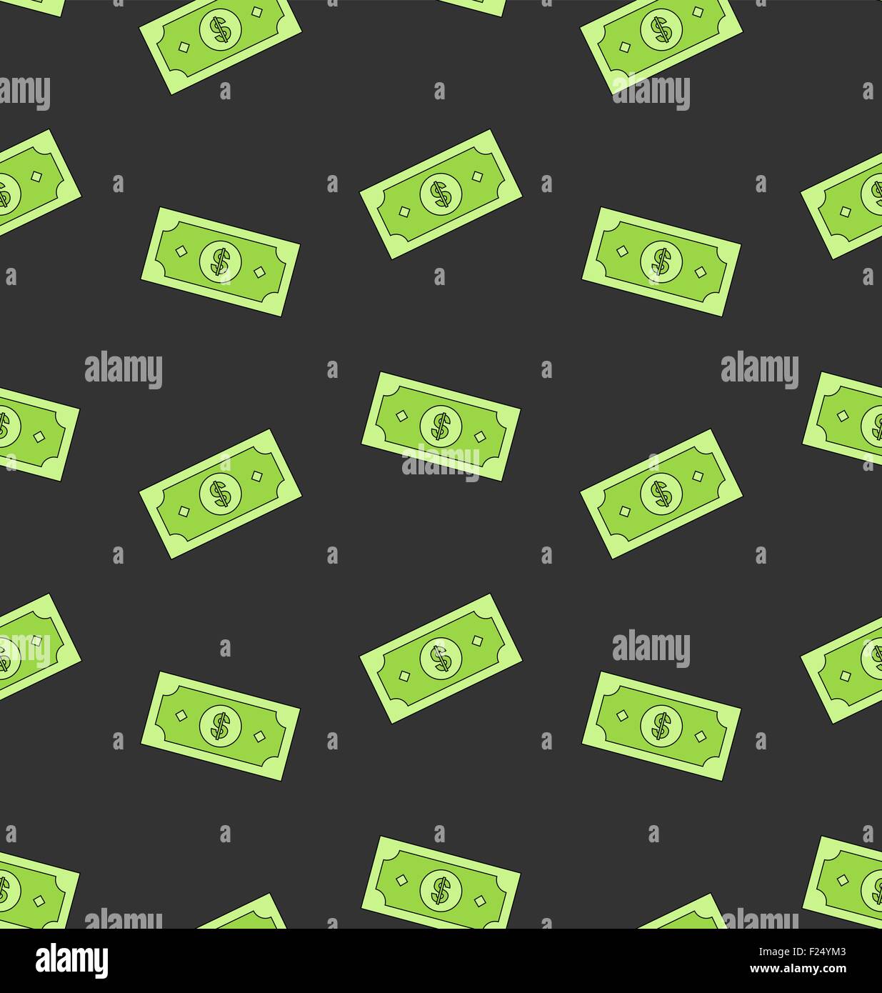 Seamless Pattern with American Money Dollars Bank Notes Stock Vector ...