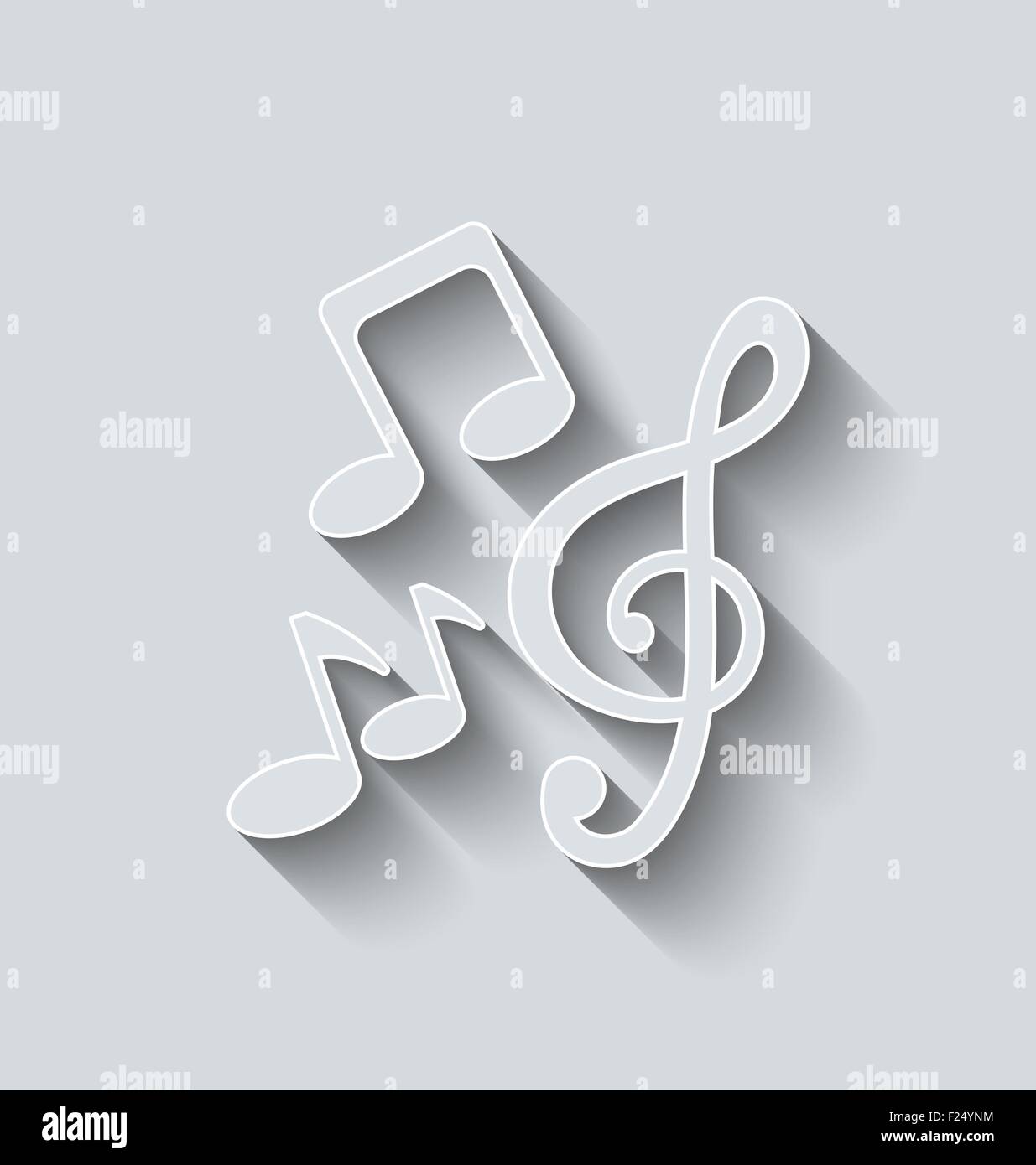 Stylish Music Icons with Long Shadows Stock Vector Image & Art - Alamy