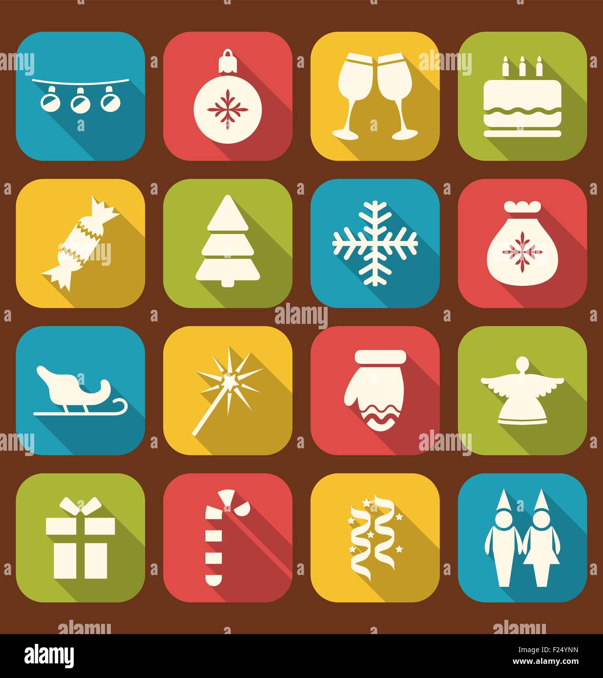 Snowflake icons set simple Stock Vector Images - Alamy