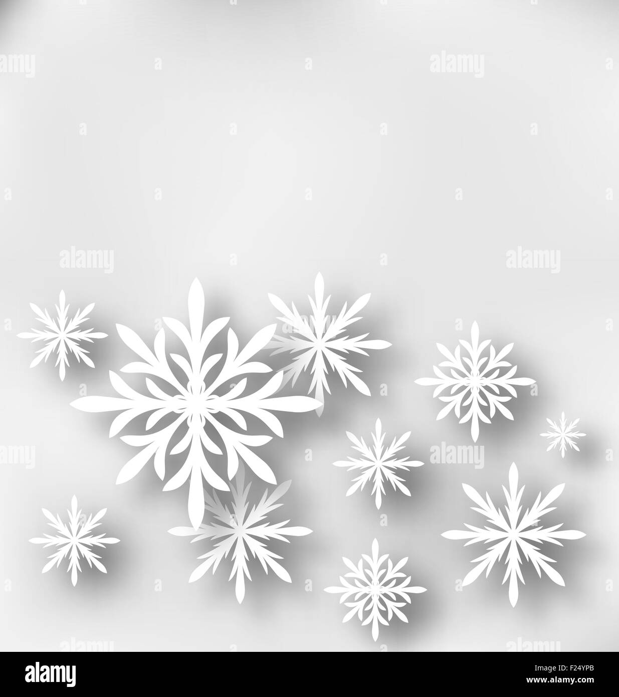 Christmas greeting card with paper snowflakes Stock Vector Image & Art ...