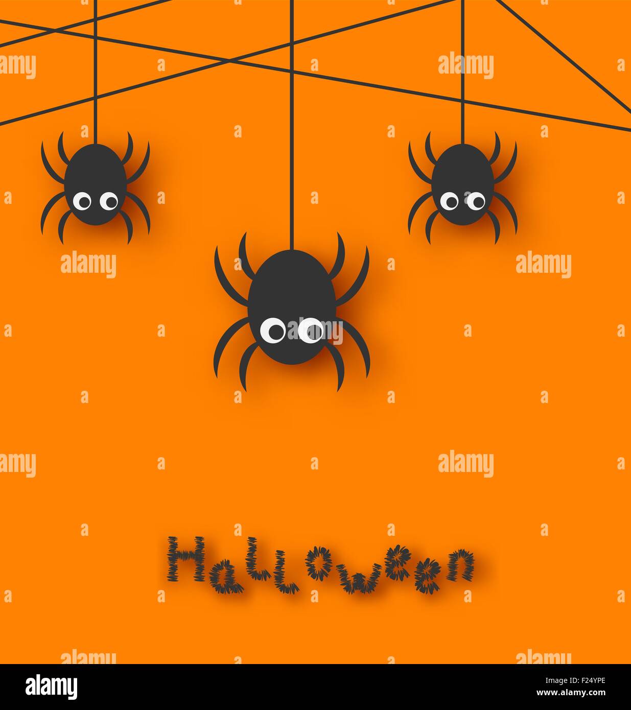 Spiders and Cobweb for Halloween Stock Vector Image & Art - Alamy