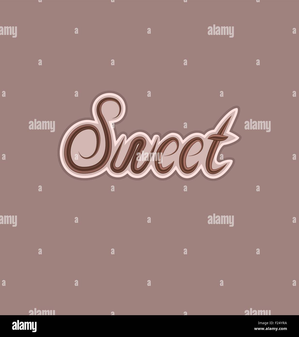 Sweet text made of chocolate, design element Stock Vector Image & Art ...