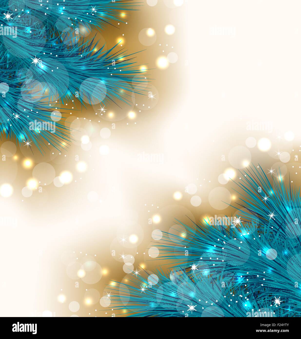 Fir twigs on light Stock Vector Images - Alamy