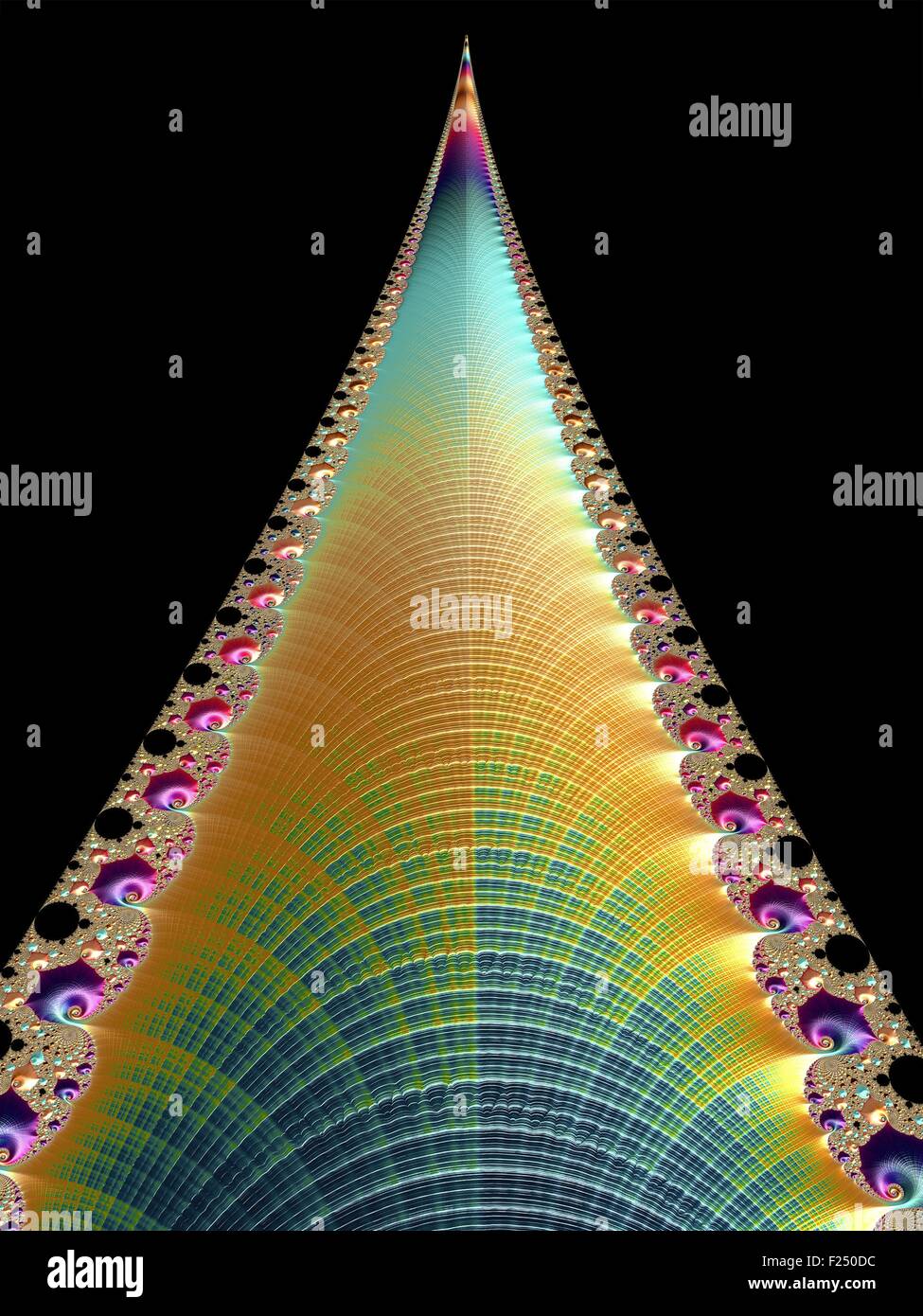 Mandelbrot fractal. Computer graphic showing a fractal image derived ...