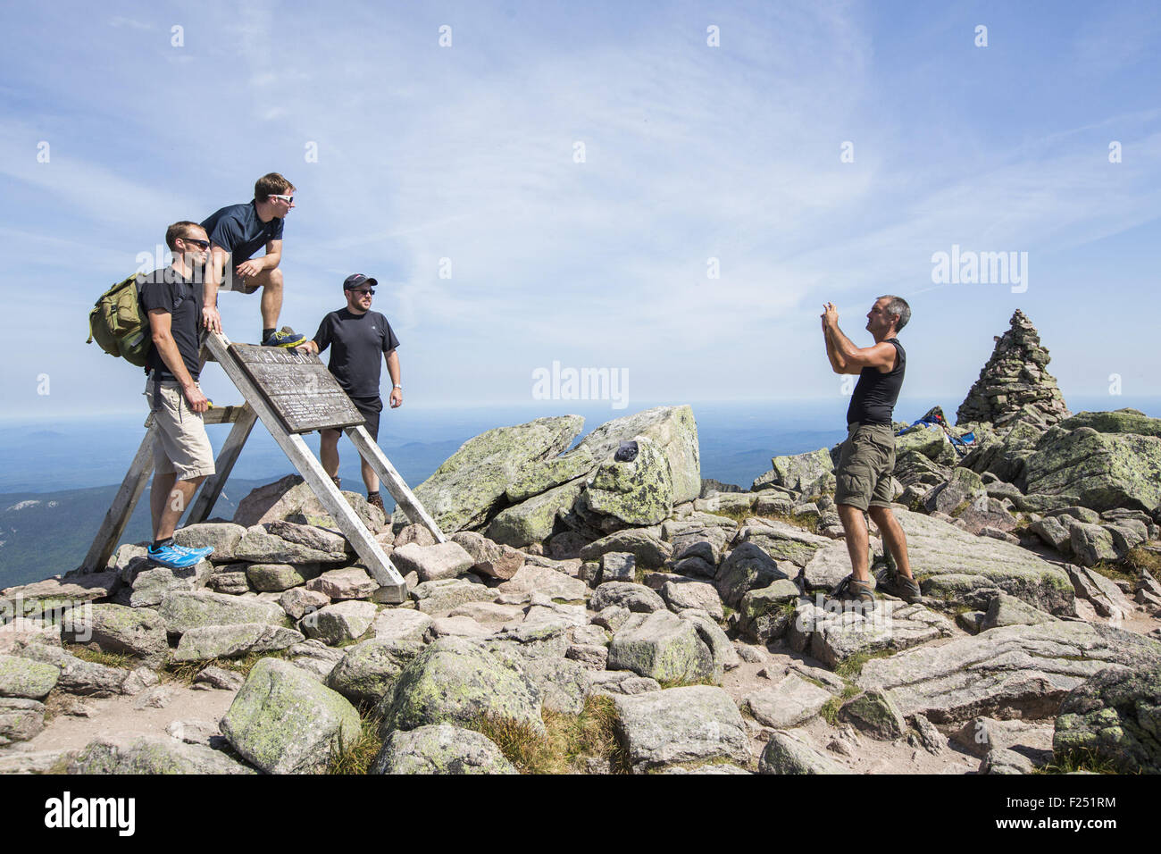 Millinocket, Maine, USA. 5th Sep, 2015. Hikers take photographs on top ...