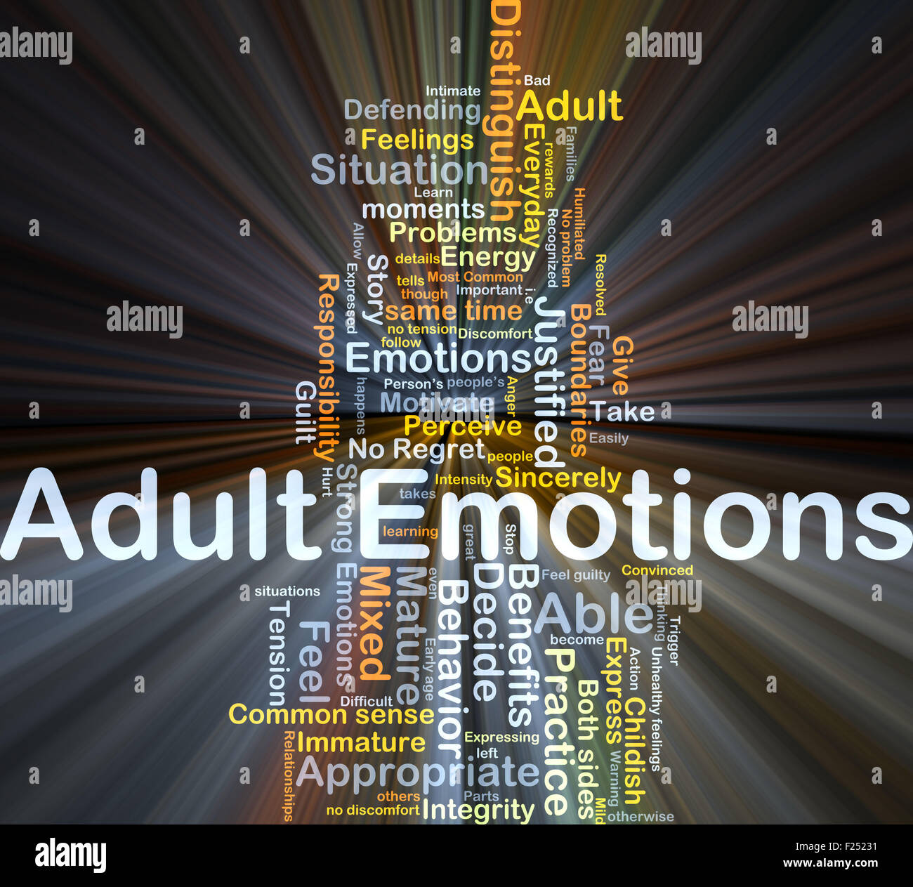 Emotions word cloud concept hi-res stock photography and images - Alamy