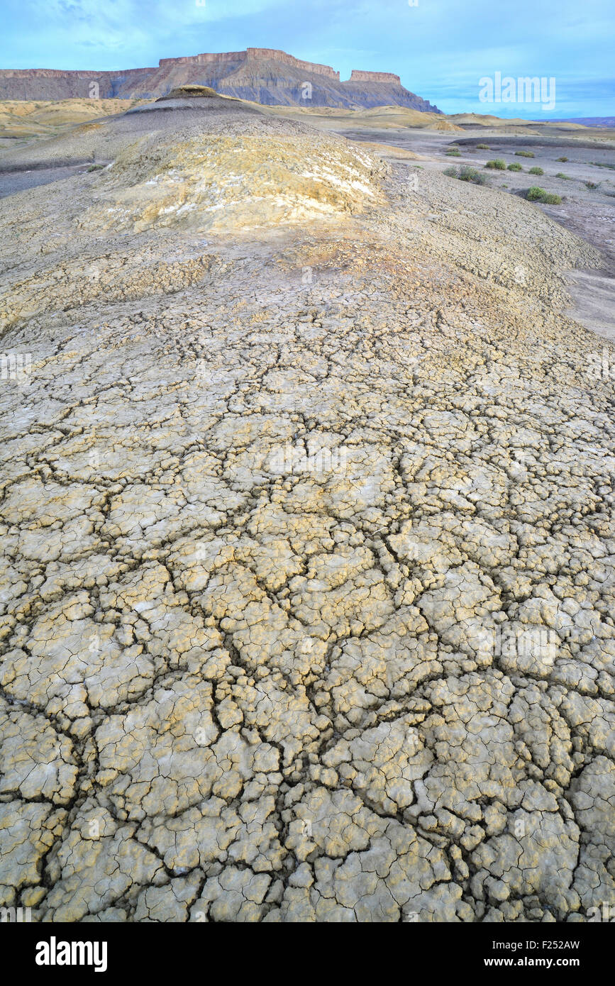 The stark landscape of Factory Butte Recreation Area in Luna Mesa along ...