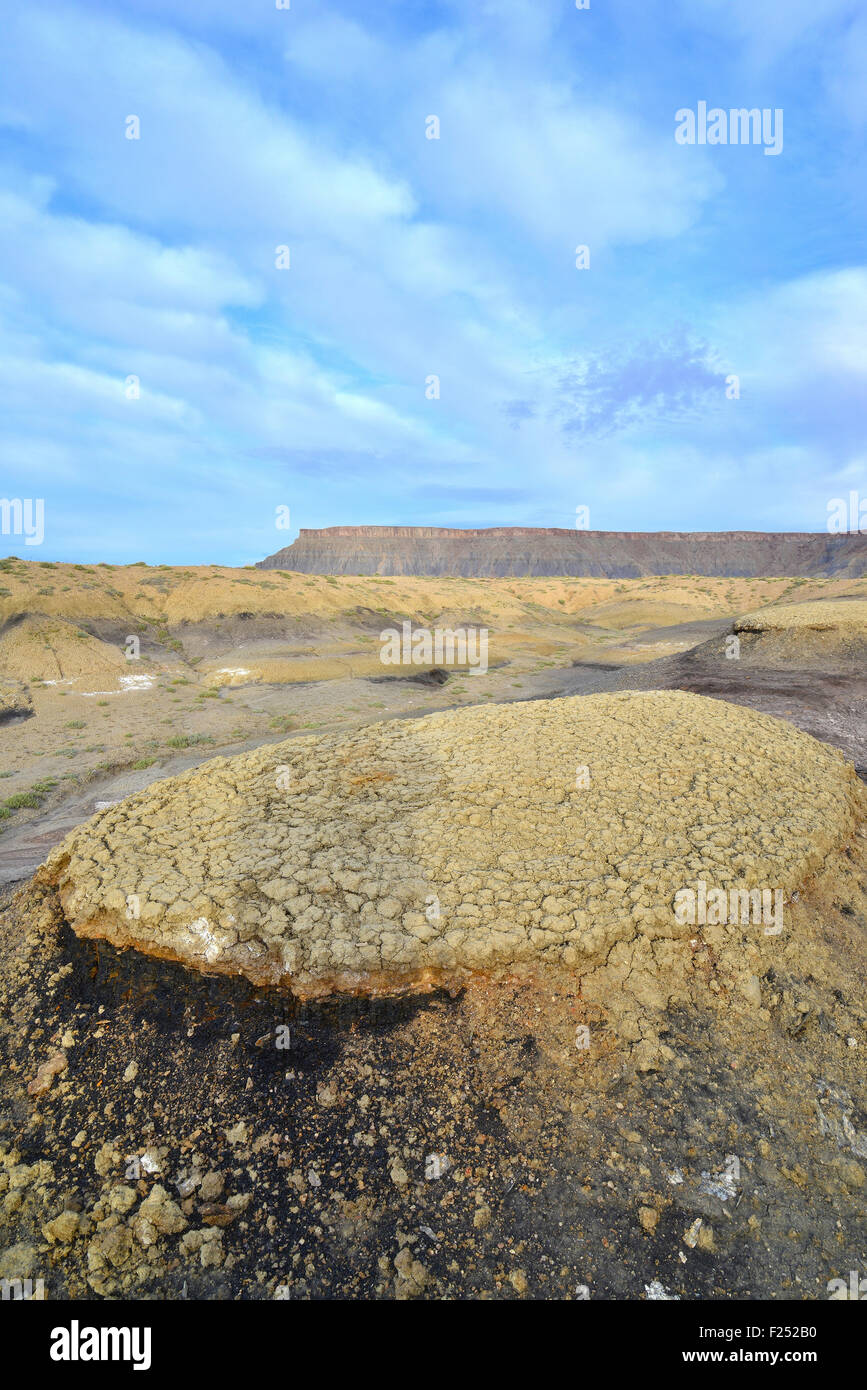 The stark landscape of Factory Butte Recreation Area in Luna Mesa along ...
