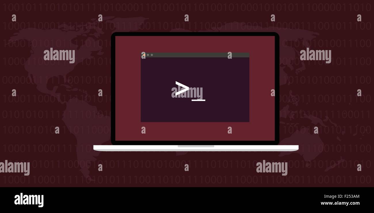 linux interface screen Stock Vector Image & Art - Alamy