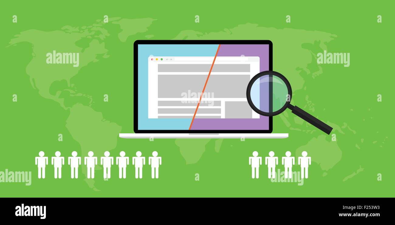 Ab testing split test Stock Vector Images - Alamy