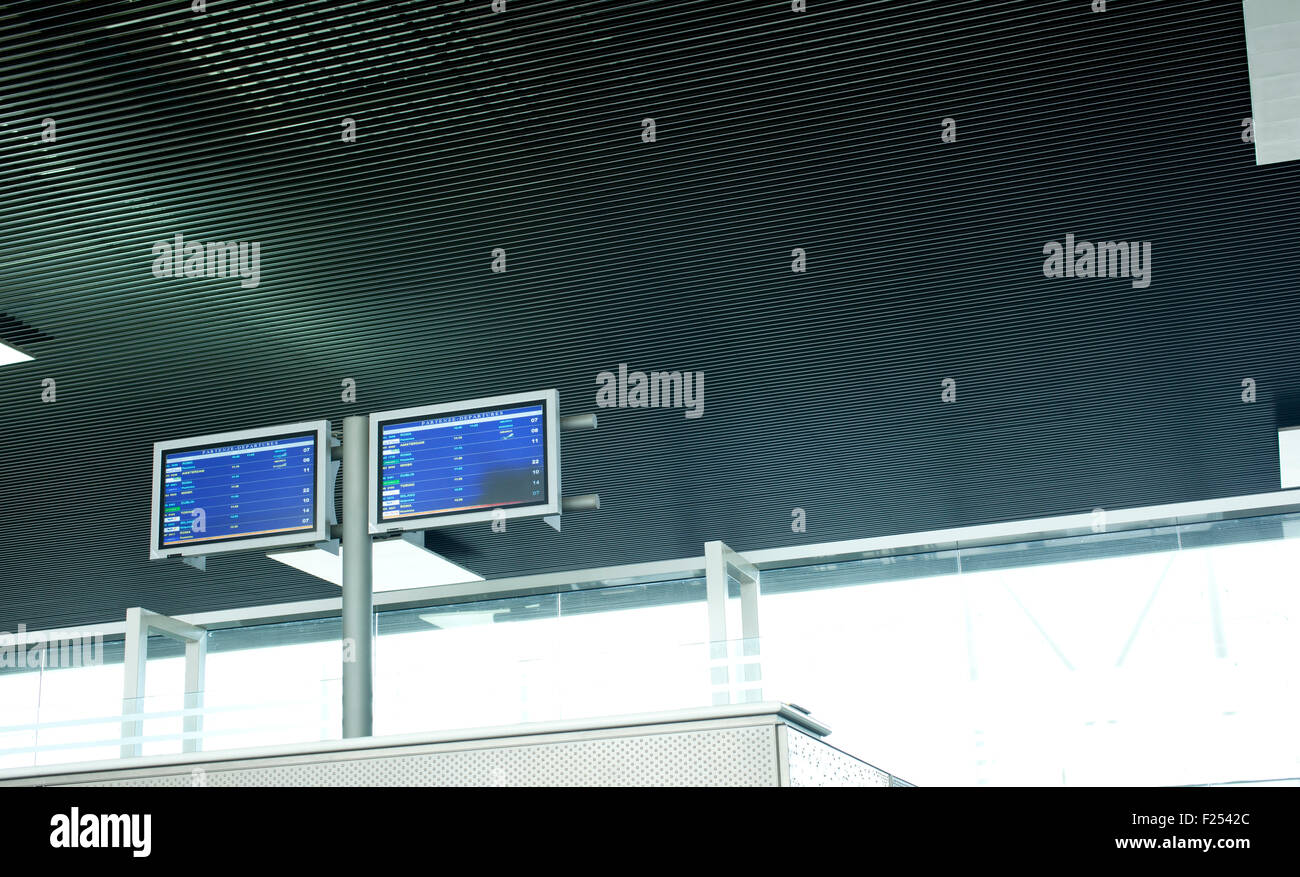 Information counter at an airport terminal Stock Photo - Alamy