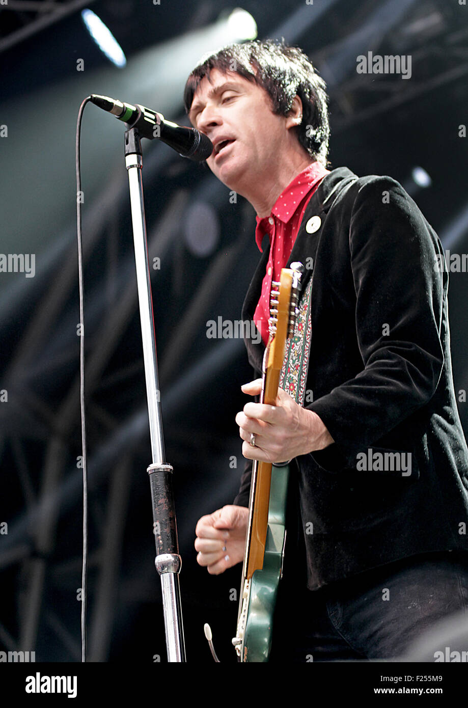 Johnny Marr performing at Manchester Castlefield Bowl for 'Summer In ...