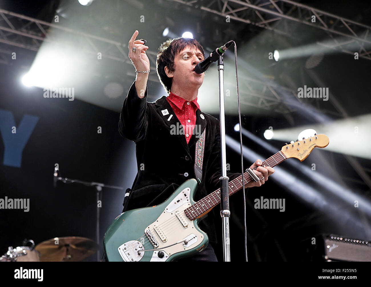 Johnny Marr performing at Manchester Castlefield Bowl for 'Summer In ...