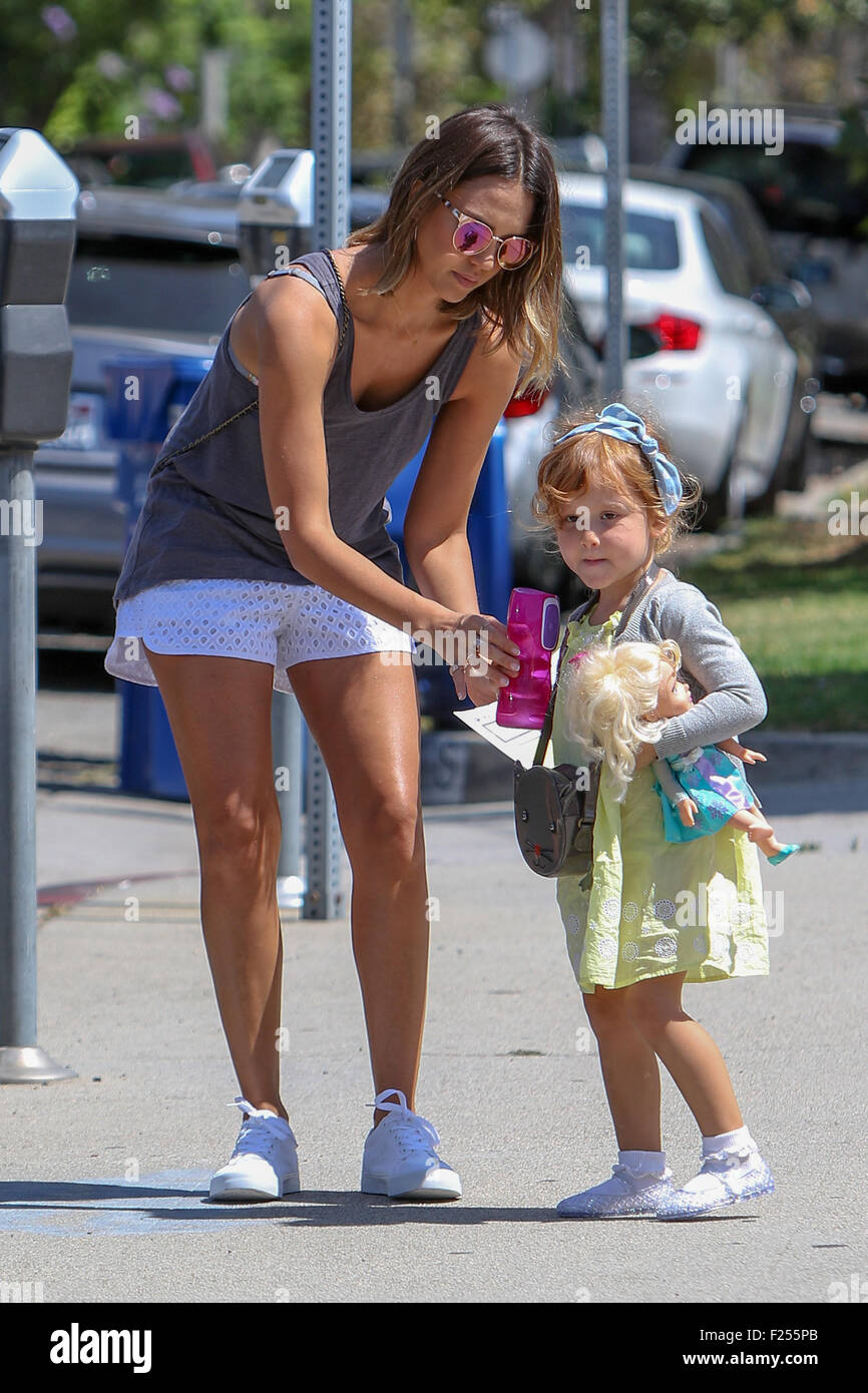 Jessica Alba and her husband Cash Warren with their daughter Haven out ...