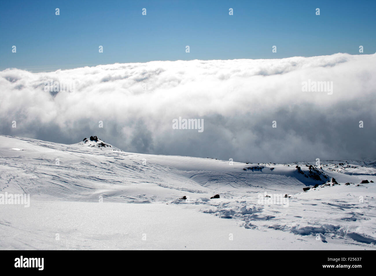 Etna covered by snow - Sicily, Italy Stock Photo - Alamy