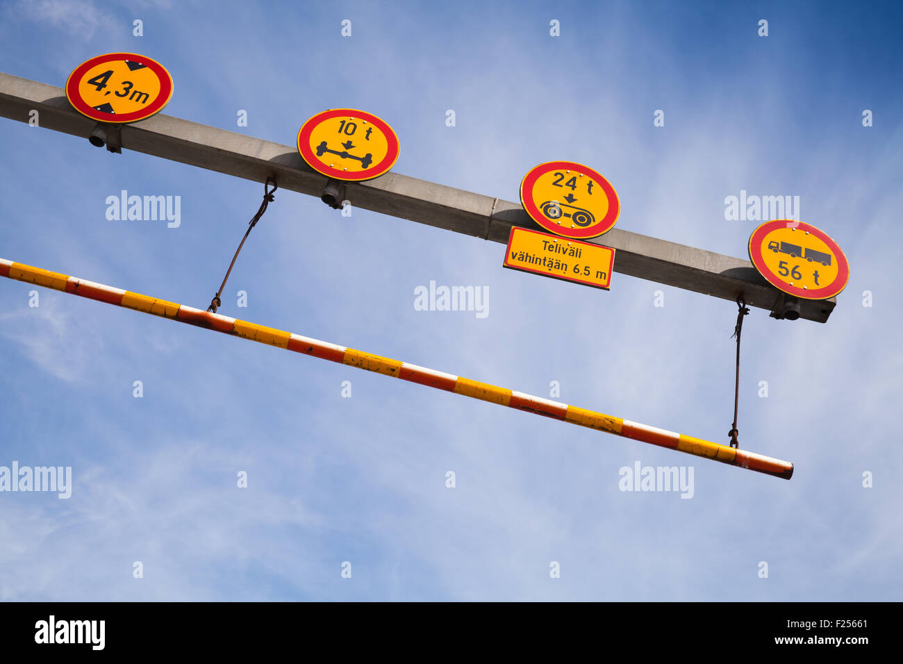 Round red road signs hi-res stock photography and images - Alamy